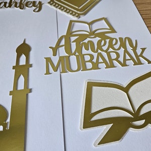 Personalised Quran Completion Cake Topper Set • Card Ameen Cake Topper ...
