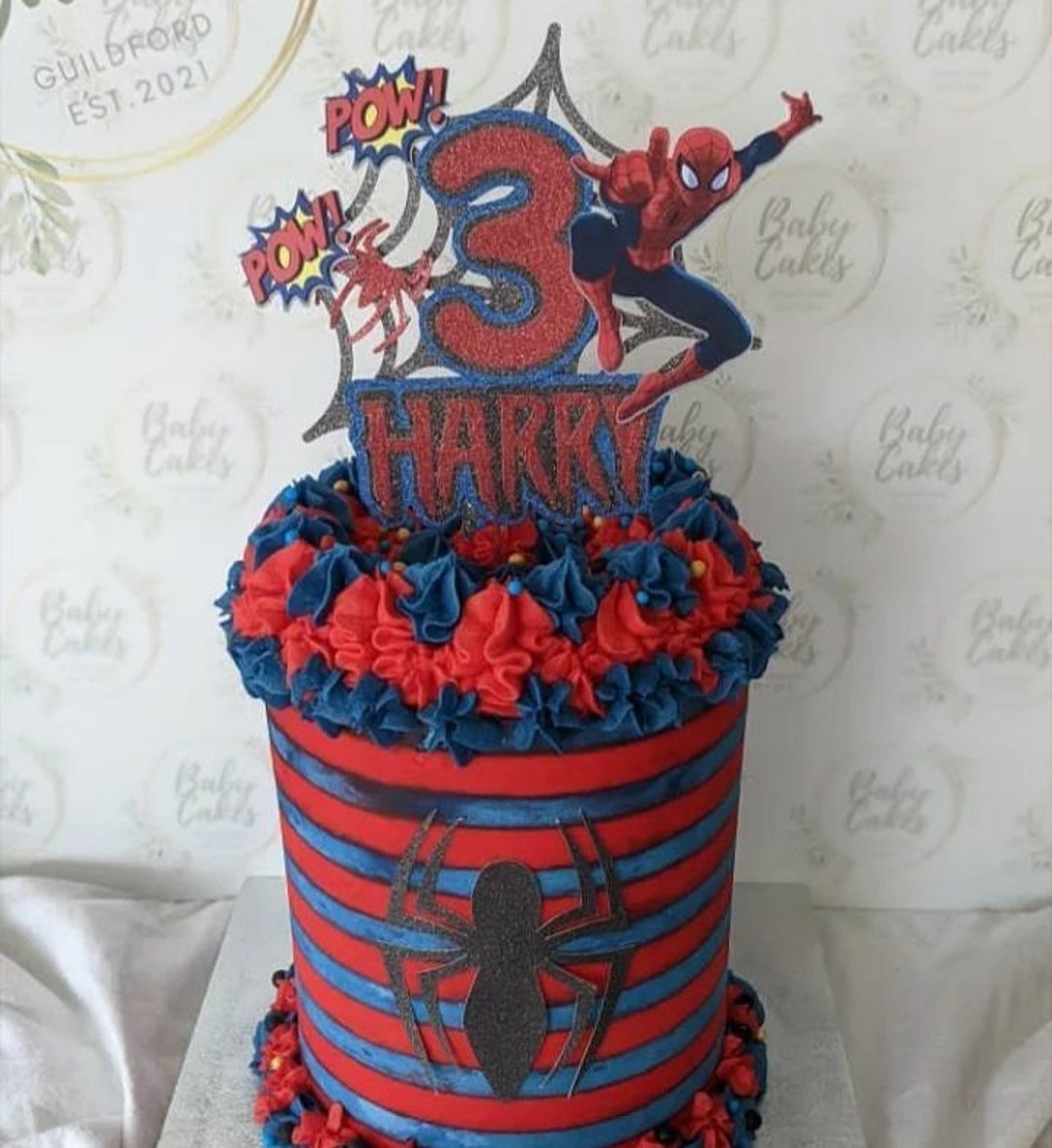 Personalised Spider-man Cake Topper Layered Spider-man Cake - Etsy