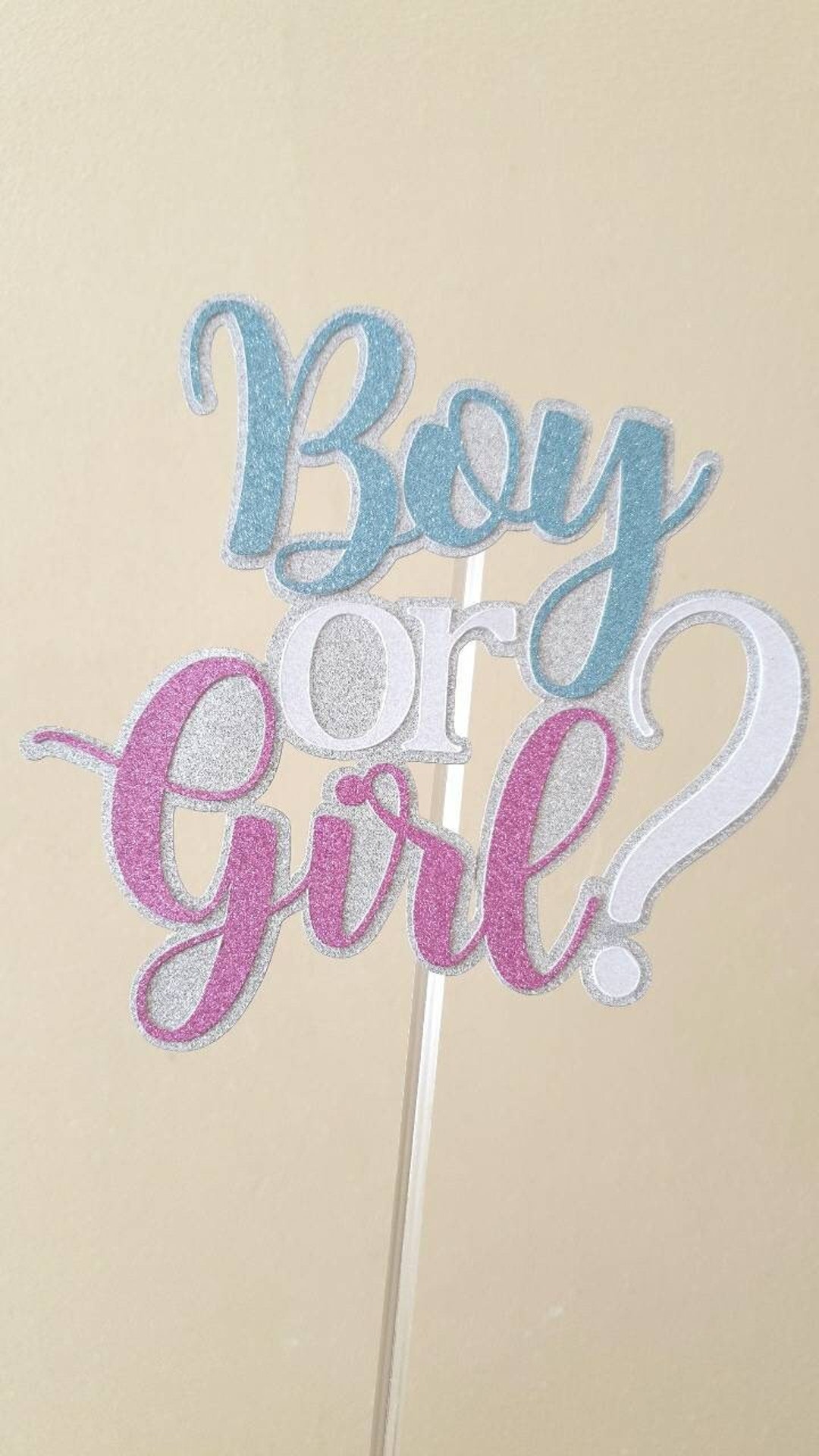 Gender Reveal Cake Topper Girl or Boy Cake Topper Girl or - Etsy