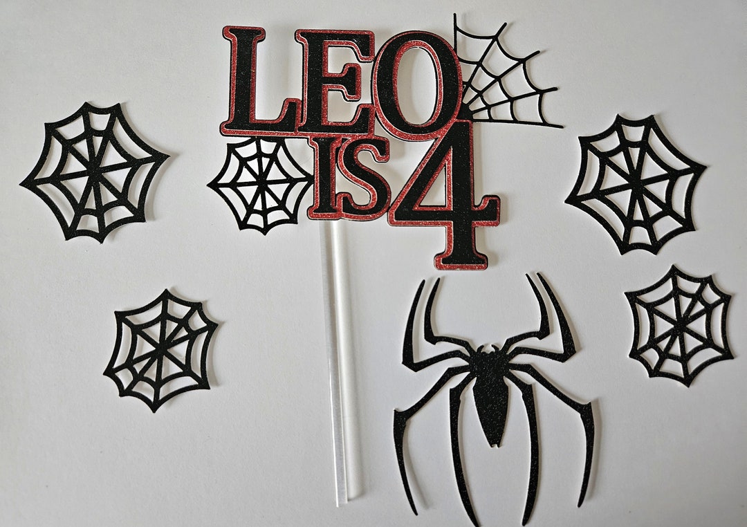 Spider Theme Topper Layered Spider-man Themed Cake Topper - Etsy