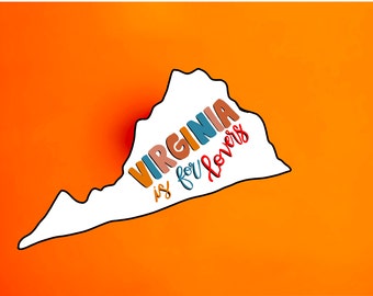 Virginia VA State Outline Vinyl Decal Sticker - Etsy
