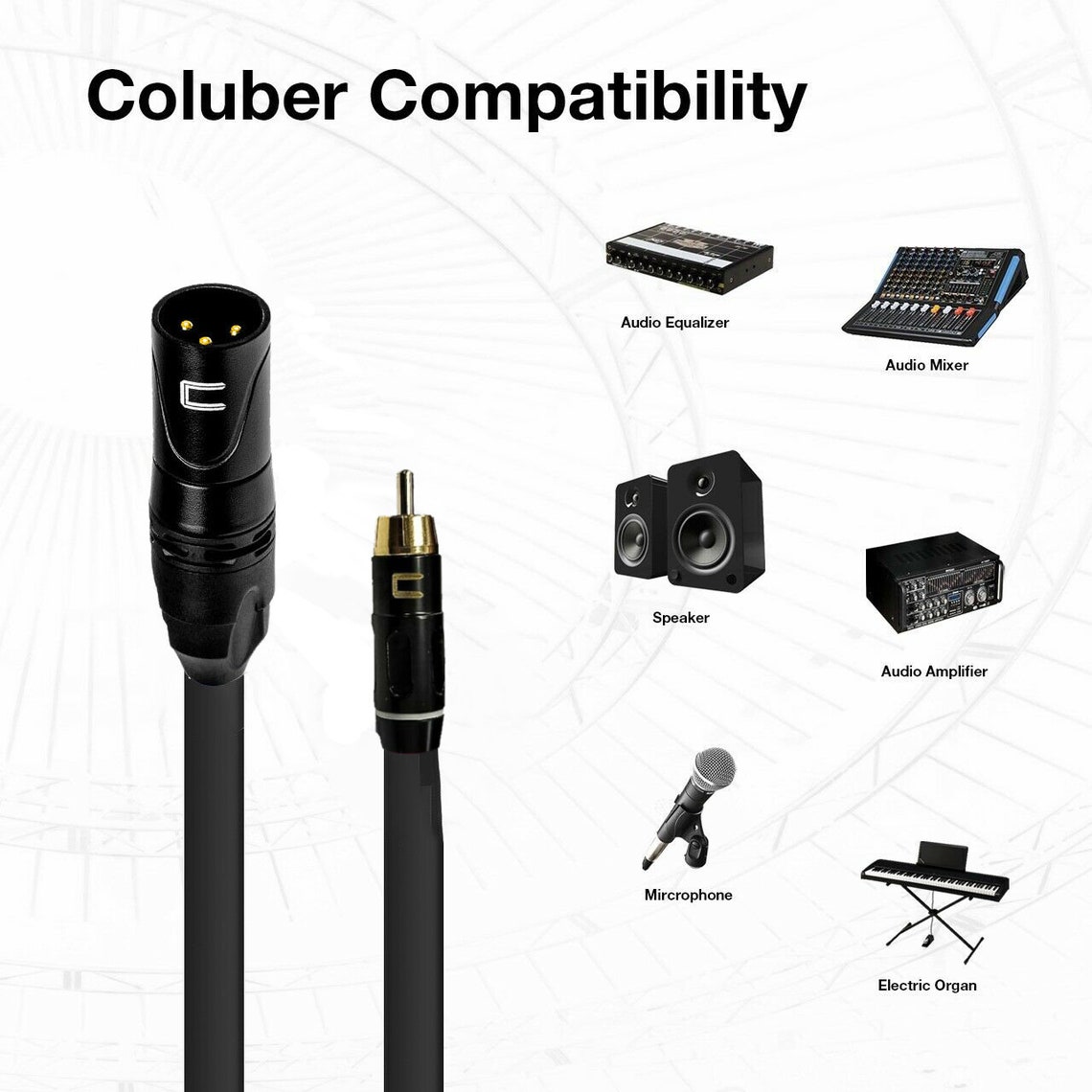 3-pin XLR Male to 3.5 RCA Balanced Mono Audio Cable Custom - Etsy