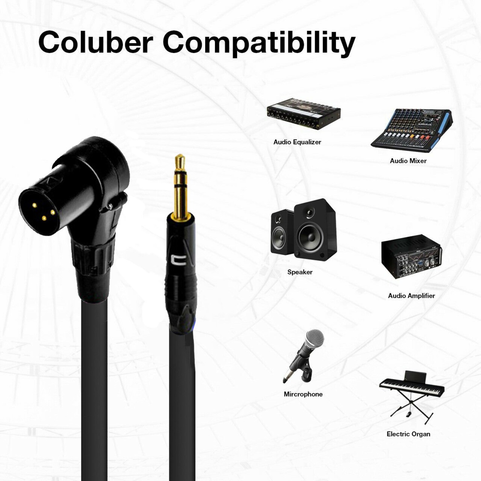 Right Angle 3-pin XLR Male - 3.5 TRS Balanced Stereo Cable - Custom ...