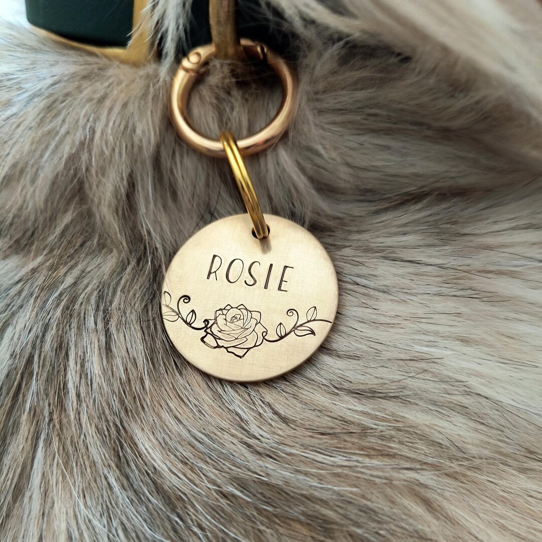 Dog Tag Rosie Custom With Flowers Design | You Can Customize the Way ...