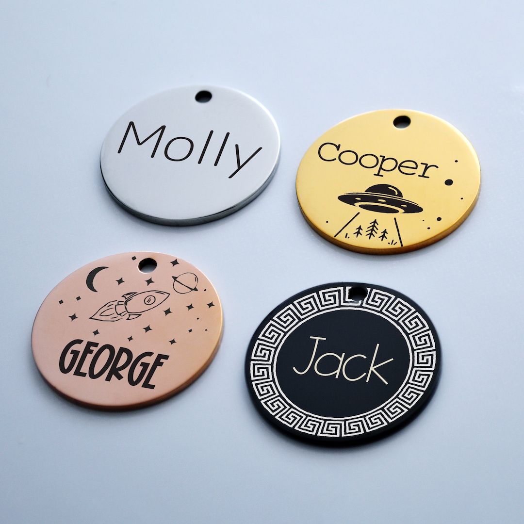 Dog Tag Personalized for Dogs Cat Custom Tag Tag Dog Name Engraved Dog ...
