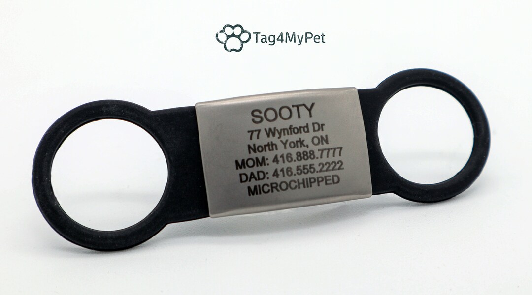 Silicone Tag for Pets - Personalized Dog Tag - Engraved Pet Tag ...