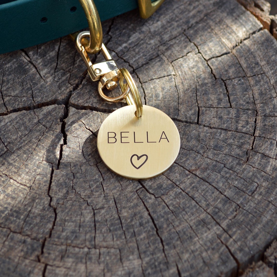 Personalized Dog Tag | Custom Dog Tag | Pet ID Tag With Heart Symbol ...