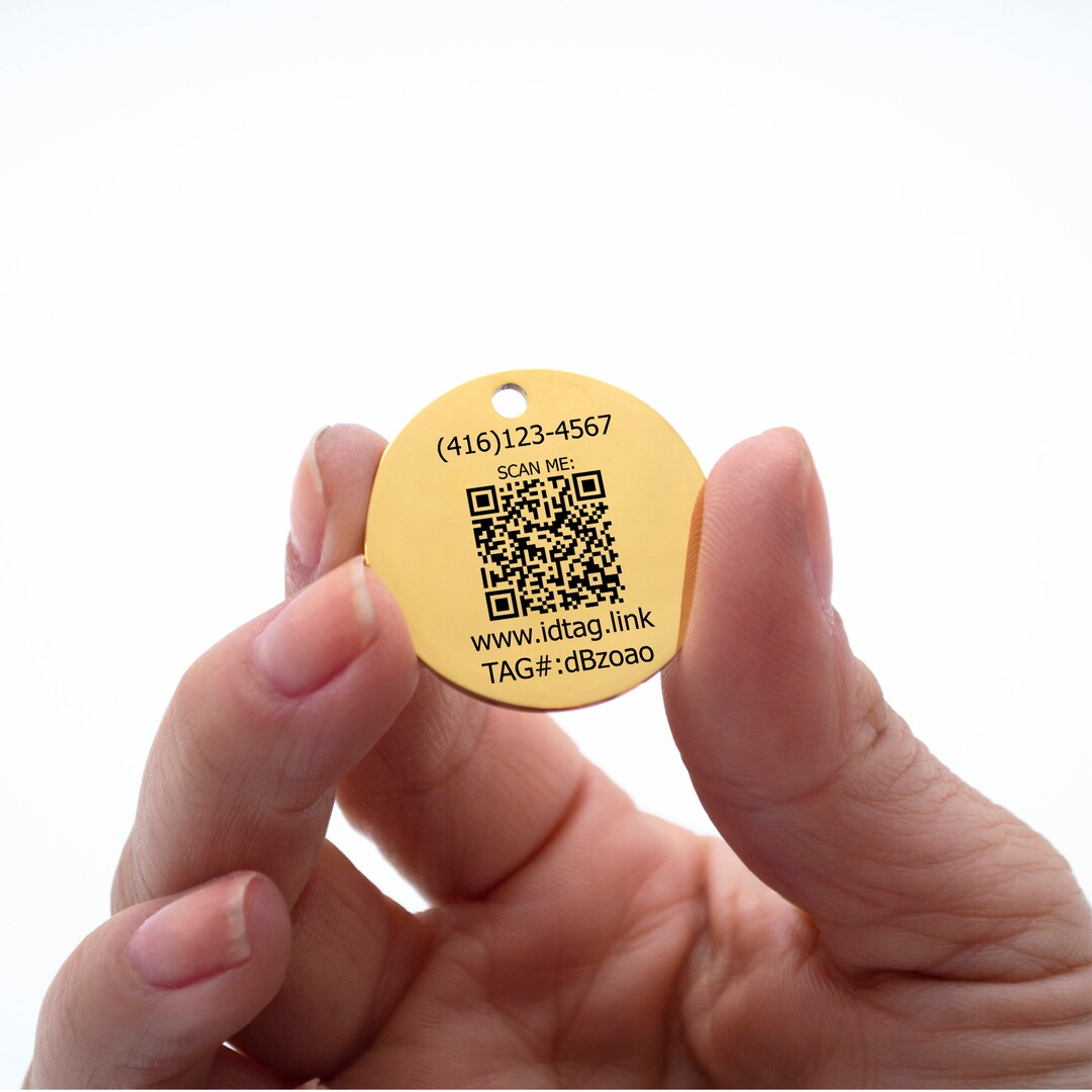 QR Code Dog Tag - Pet ID Tag With QR Code - No App, No Subscription ...