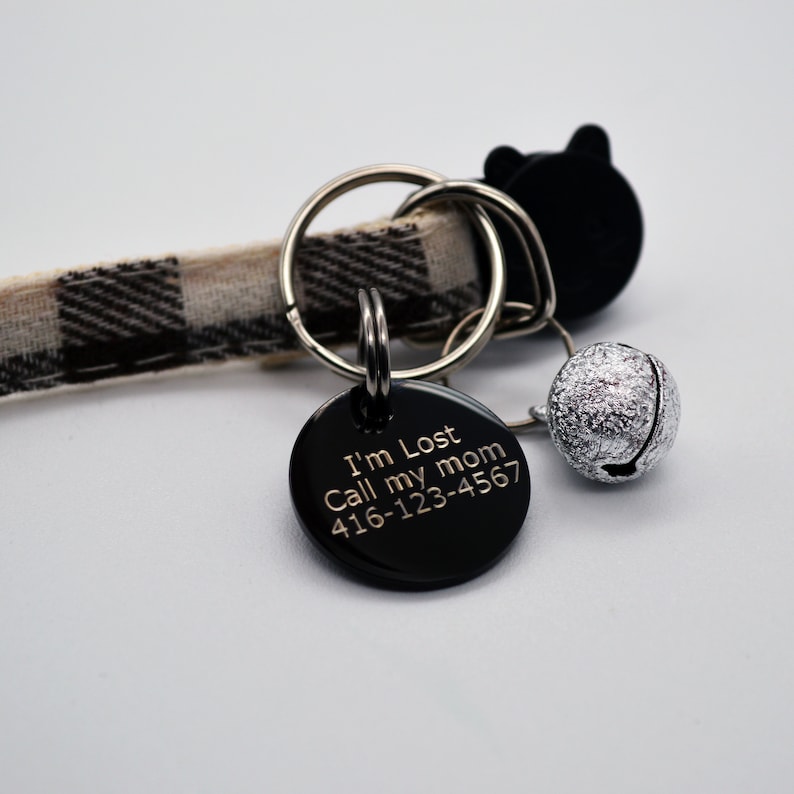 Custom Cat Name Tag Personalized Pet ID Tag for Cats Small - Etsy