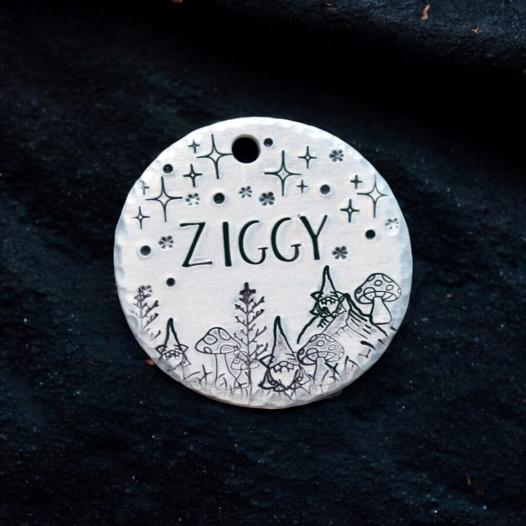 Pet ID Tag - Dog Tag - Mystical Design Dog Tag - Personalized Hand ...