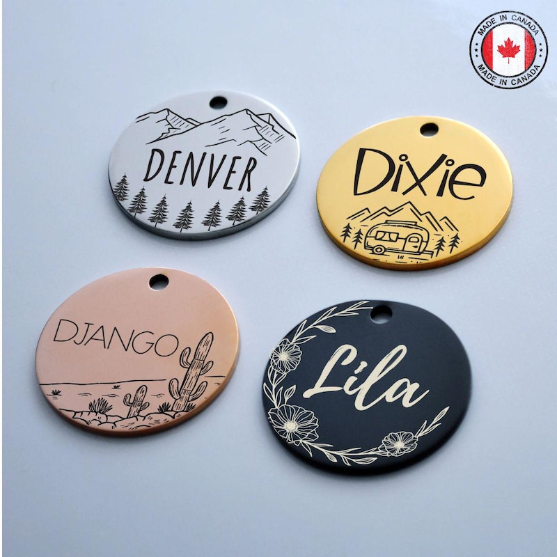 Pet Tags Made in Canada - Etsy