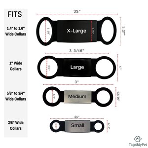 Custom Silicone Slide on Dog ID Tag Black - Personalized Dog Tag ...