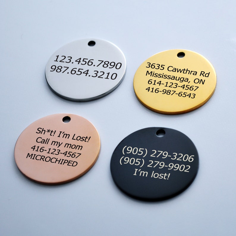 Personalized Dog ID Tag for Dogs | Custom Engraved With Symbols ...