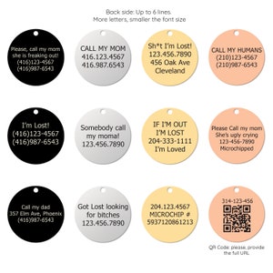 Custom Dog Tag Personalized Dog Name Tag ID Cat Collar Tag Customized ...