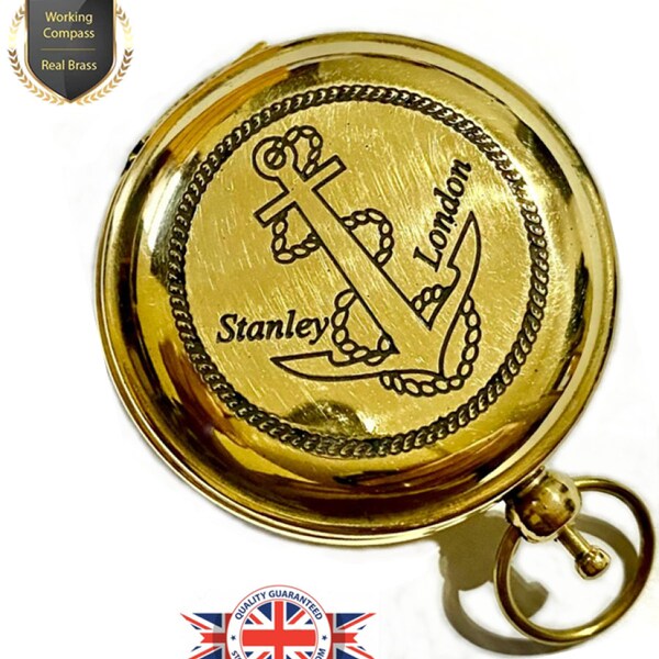 Brass Button Compass - Etsy