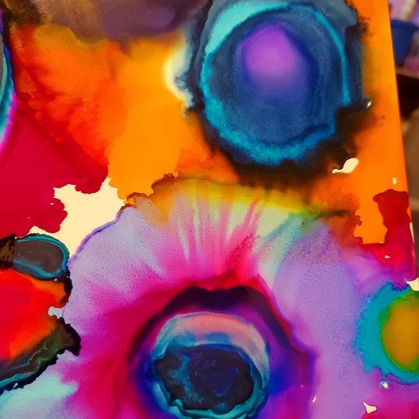 Large Alcohol Ink Art - Etsy
