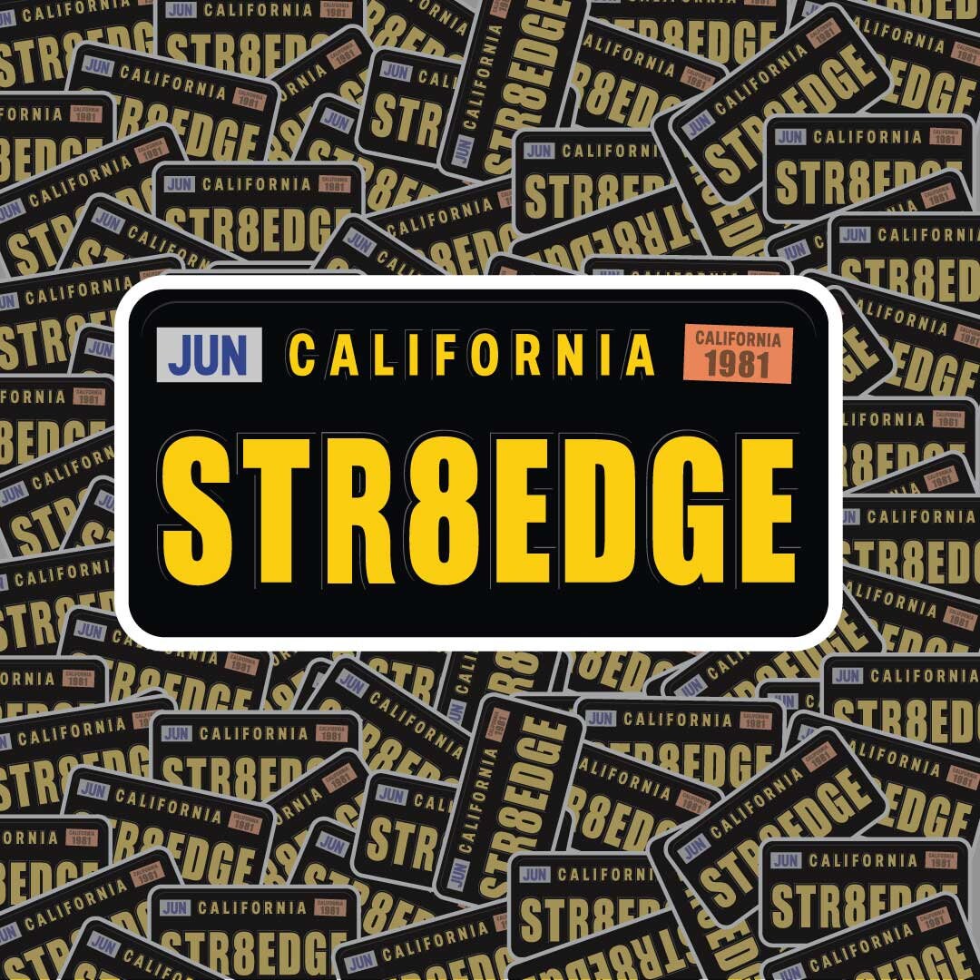 California Straight Edge Sticker - Etsy