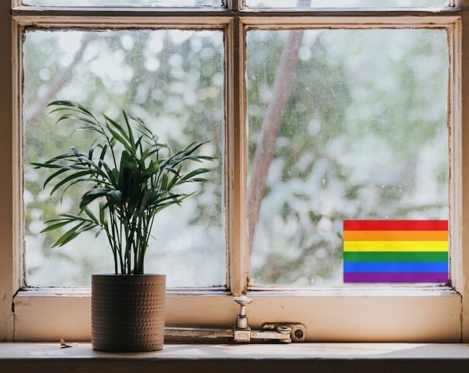 LGBTQ Pride Flag Static Cling Windows, Mirrors, Car Windows, Store ...