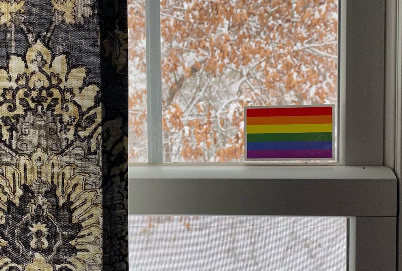 LGBTQ Pride Flag Static Cling Windows Mirrors Car Windows - Etsy