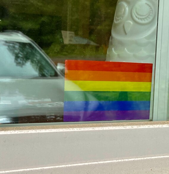 LGBTQ Pride Flag Front Adhesive Decal for Store Fronts Cars - Etsy