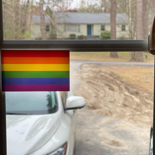 LGBTQ Pride Flag Static Cling Windows Mirrors Car Windows - Etsy