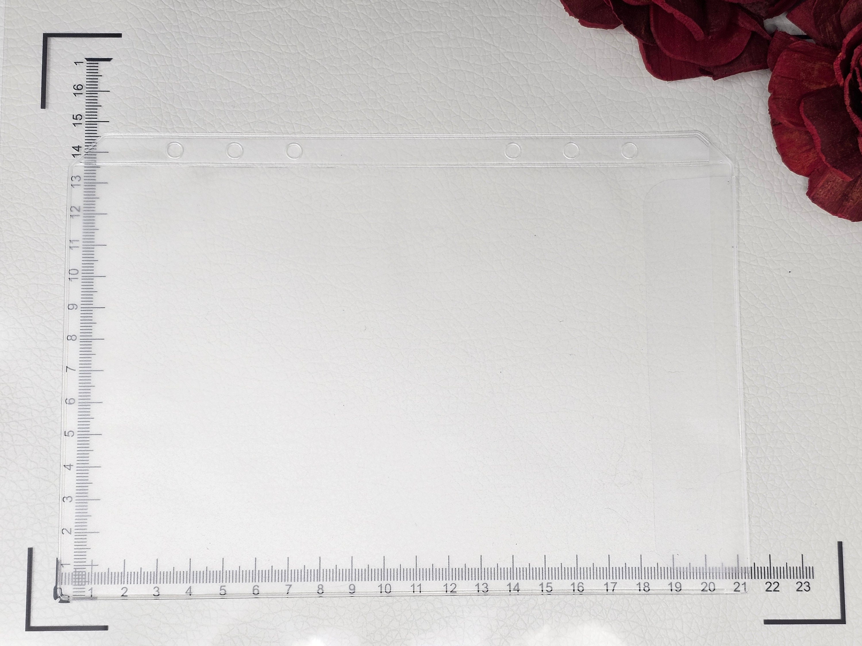 10 Sheets With Pockets. A5 Binder 6-hole. Envelope Transparent PVC ...