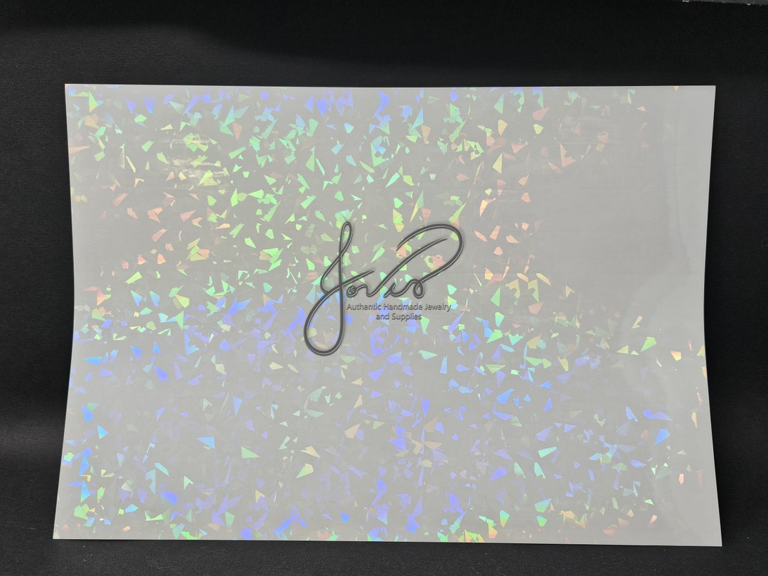 6 Sheets. Transparent Holographic Sticker, A4 Waterproof Adhesive ...