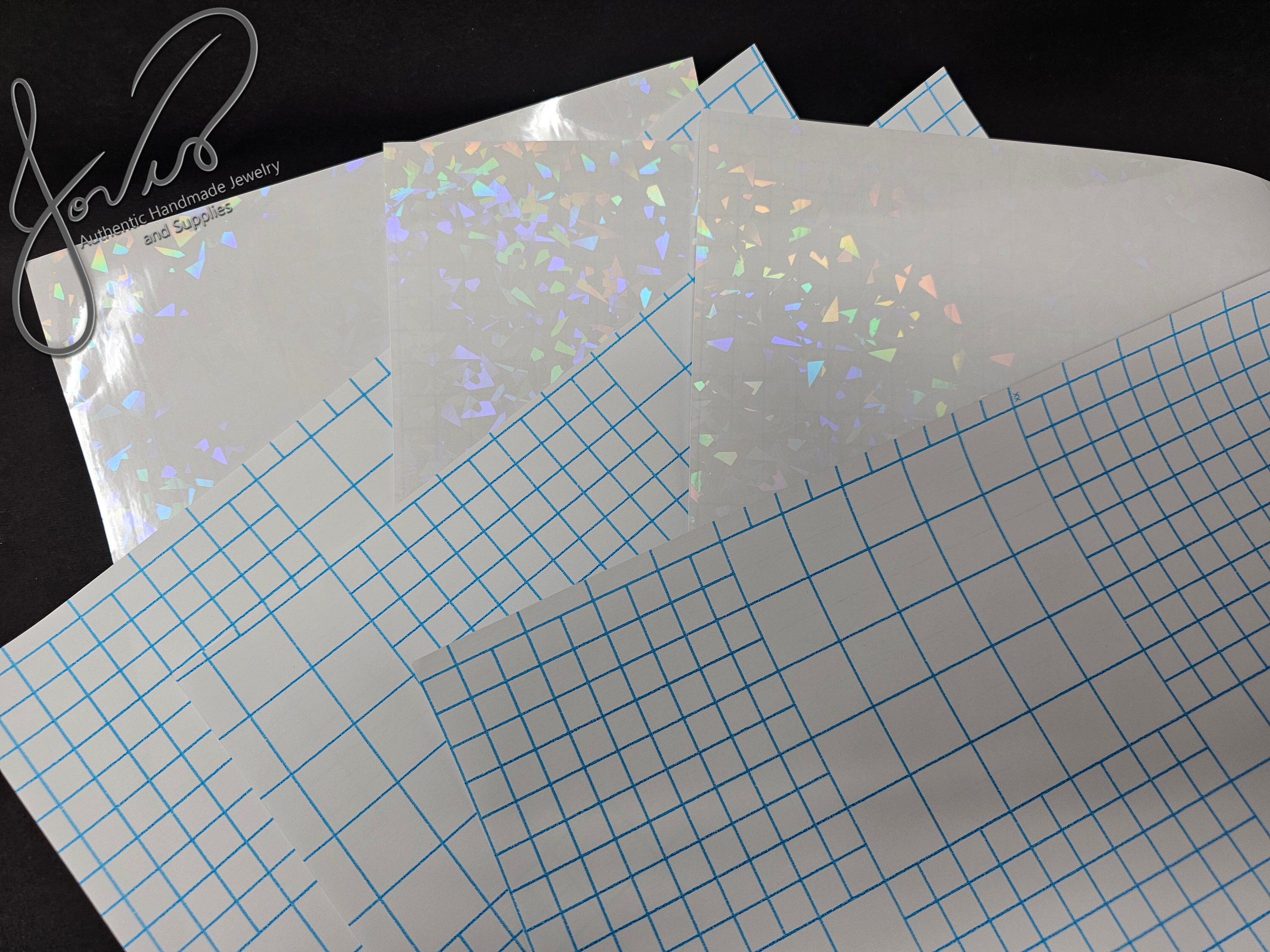 6 Sheets. Transparent Holographic Sticker, A4 Waterproof Adhesive ...