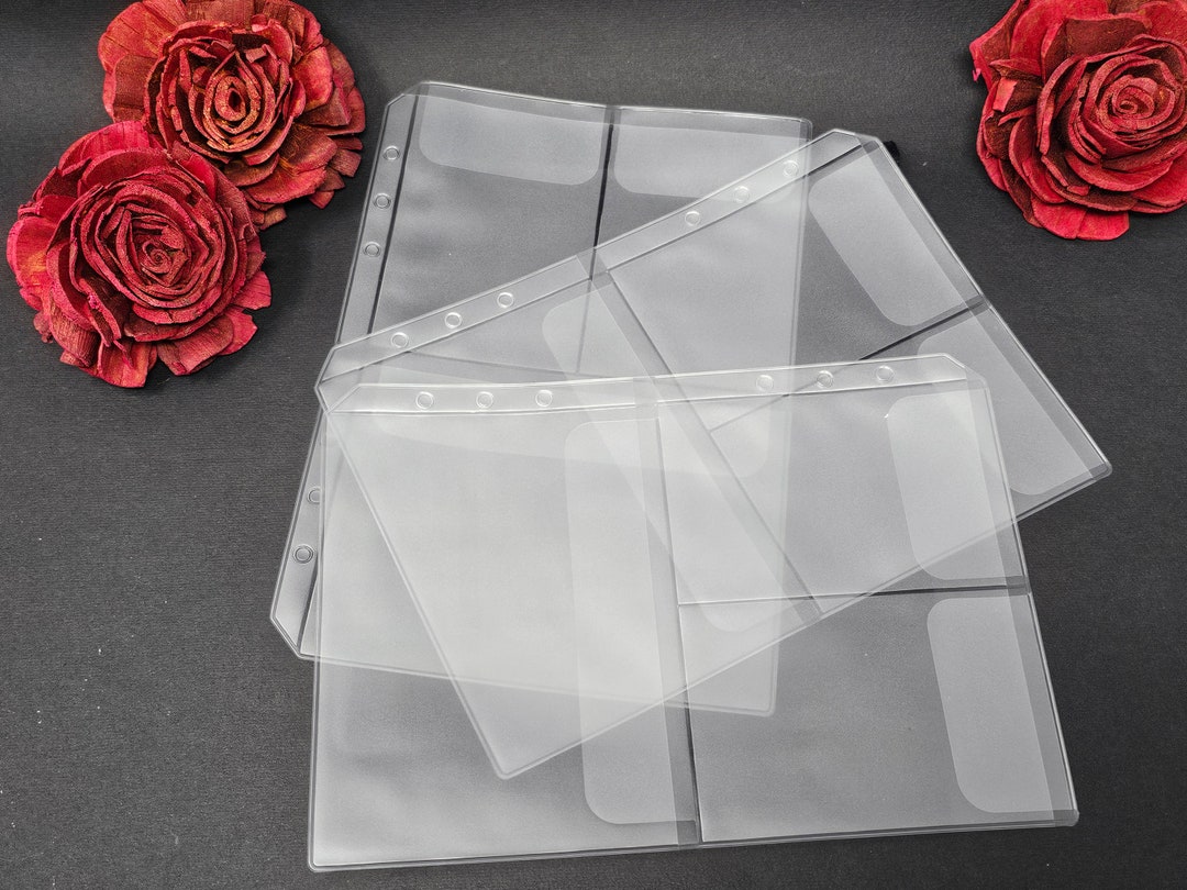 10 Sheets With Pockets. A5 Binder 6-hole. Envelope Transparent PVC ...