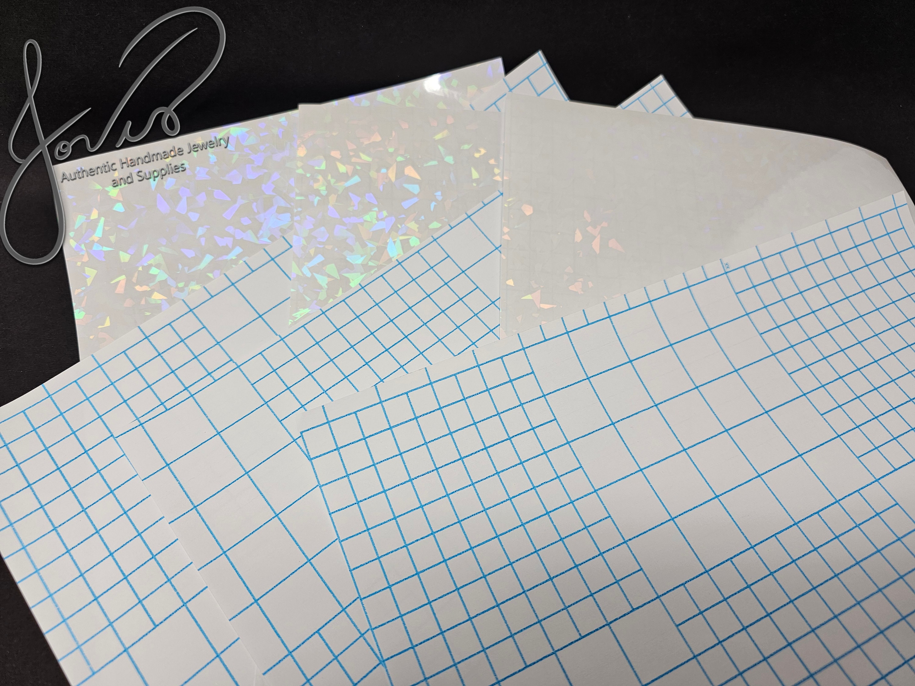 6 Sheets. Transparent Holographic Sticker, A4 Waterproof Adhesive ...