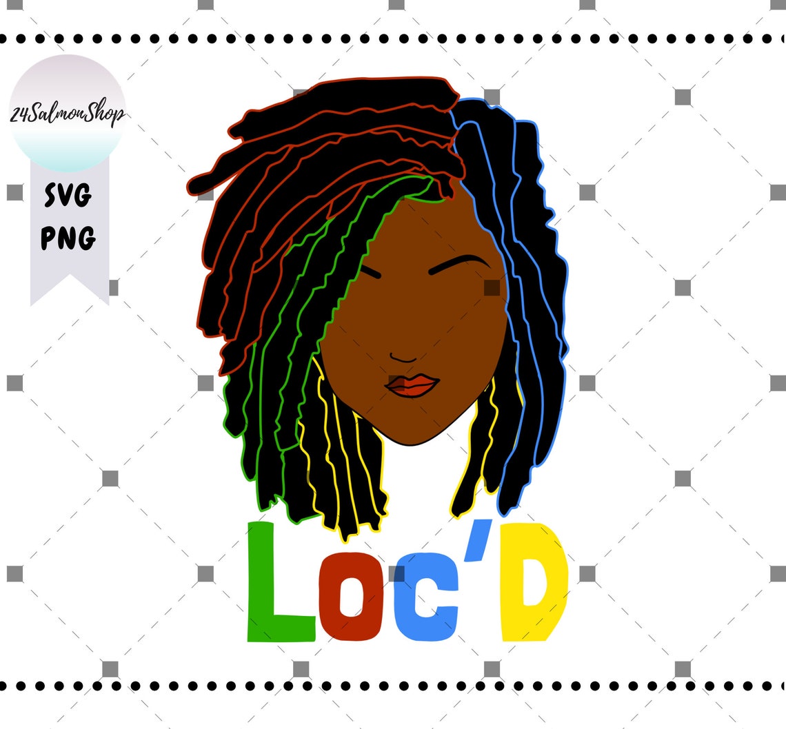 Loc'd SVG PNG Dreadlocs Locs Loc'd up Hair African - Etsy