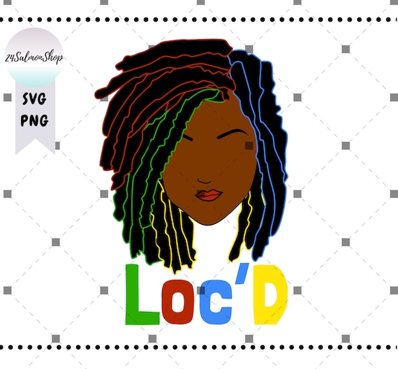 Loc'd SVG PNG Dreadlocs Locs Loc'd up Hair African - Etsy