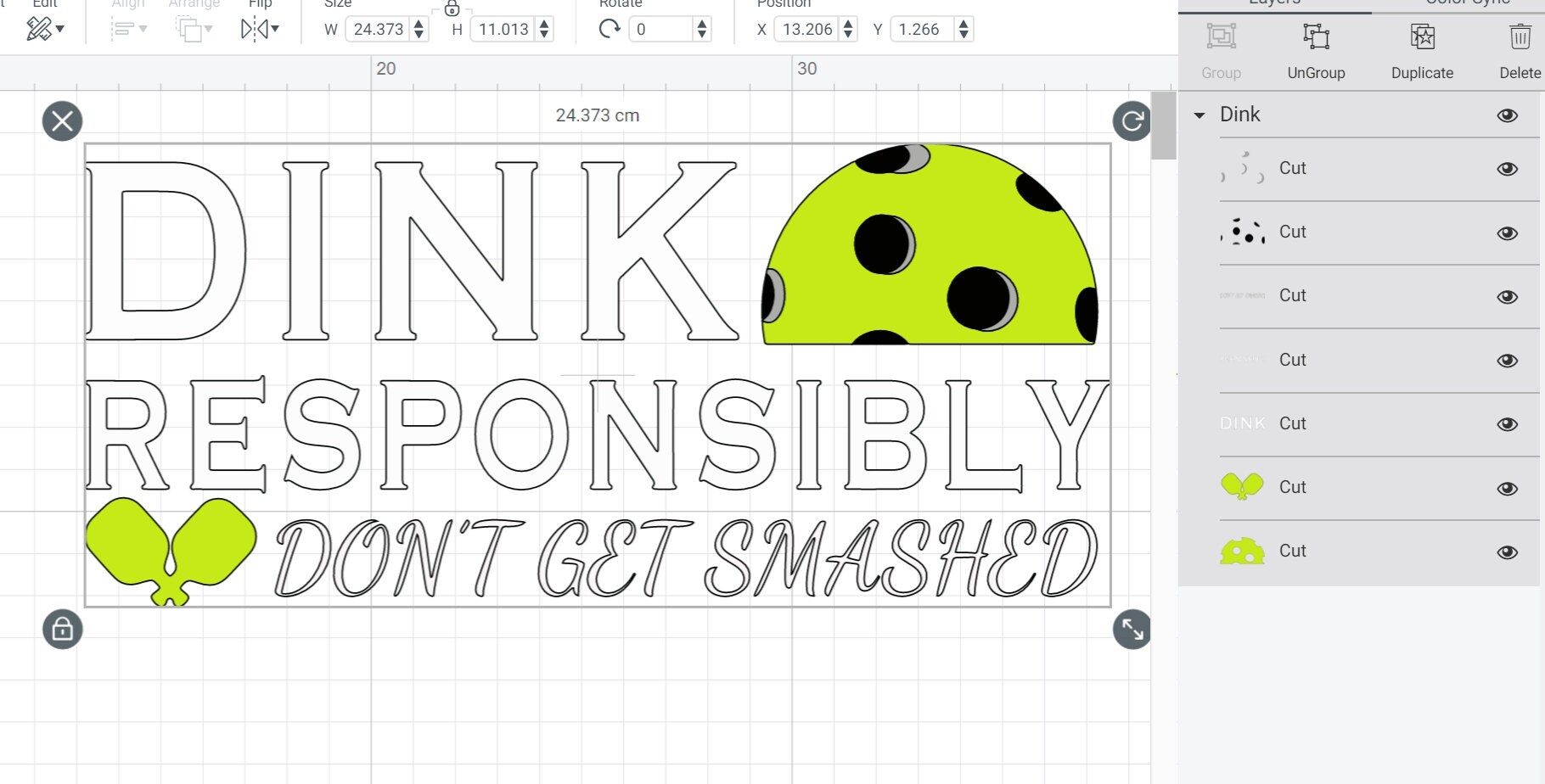 Dink Responsibly SVG PNG, Don't Get Smashed, Funny Pickleball Svg ...
