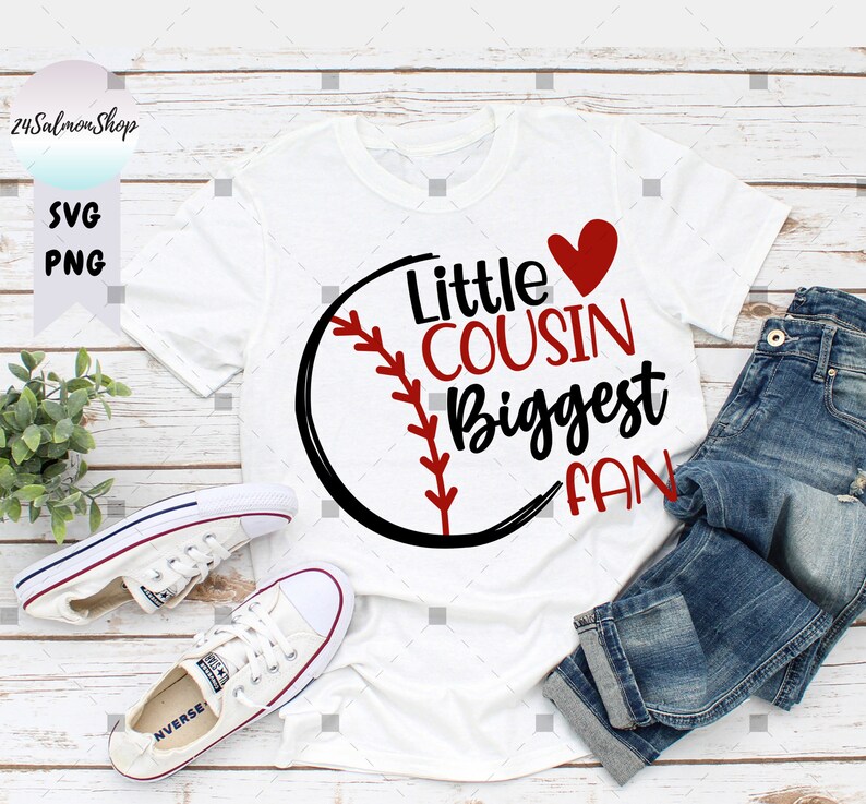 Little Cousin Biggest Fan SVG PNG Baseball Svg Softball Svg | Etsy