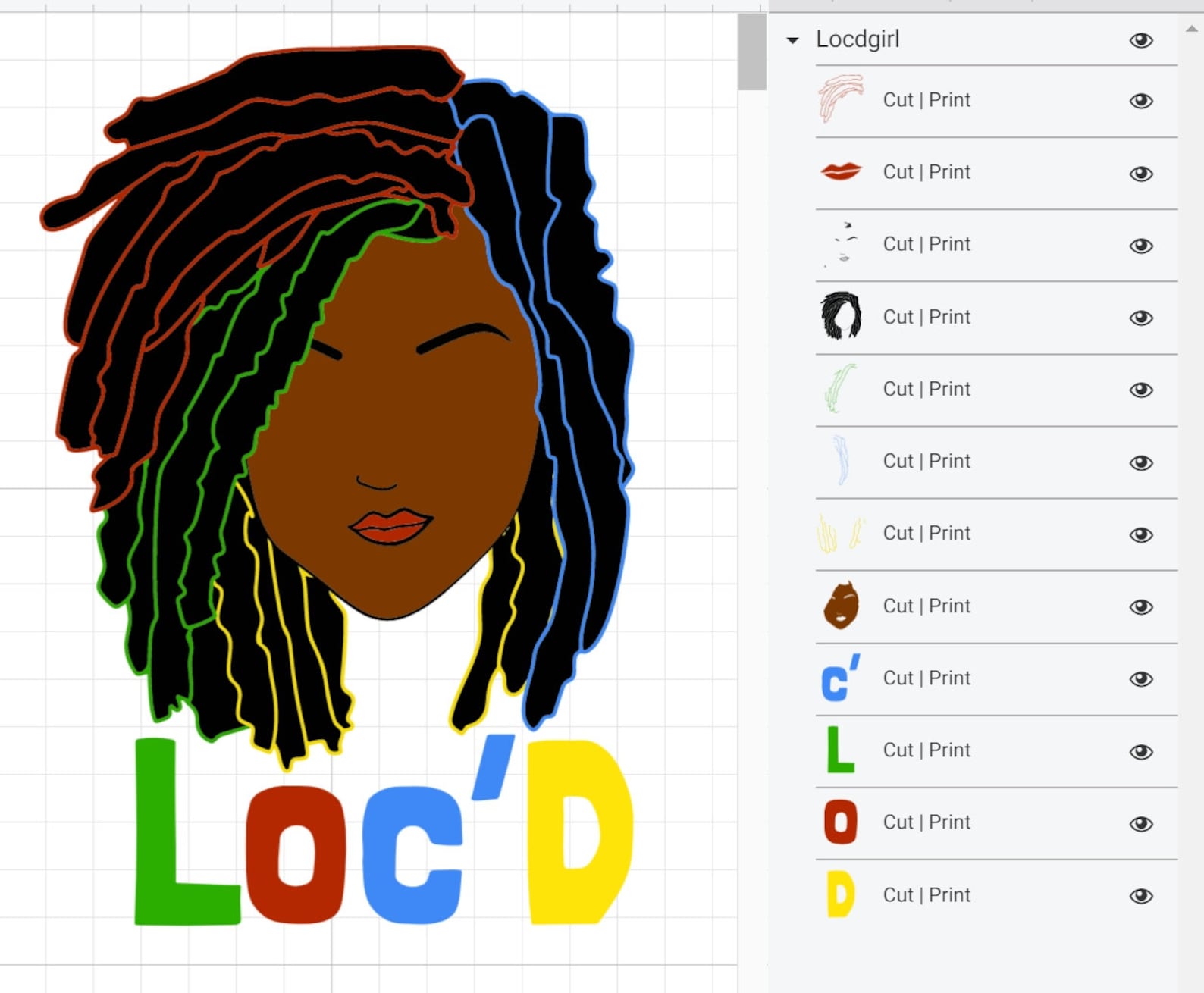 Loc'd SVG PNG Dreadlocs Locs Loc'd up Hair African - Etsy