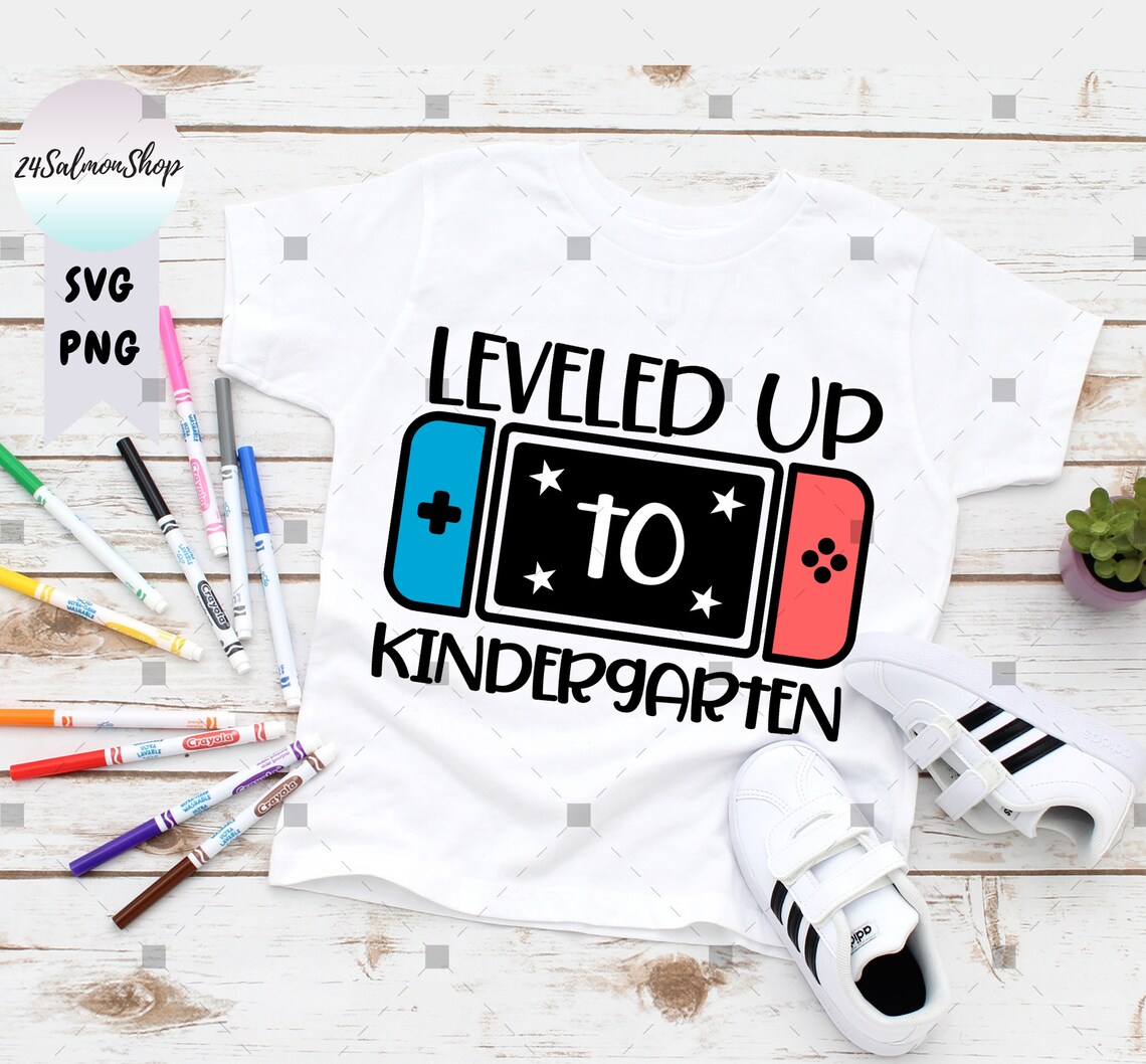 Level Up To Kindergarten SVG PNG Back To School Pre-K | Etsy