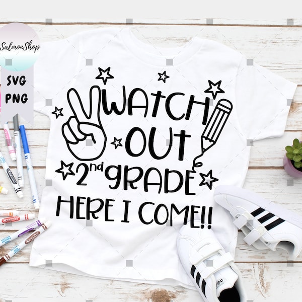 Peace Out First Grade Here Comes Second Svg - Etsy