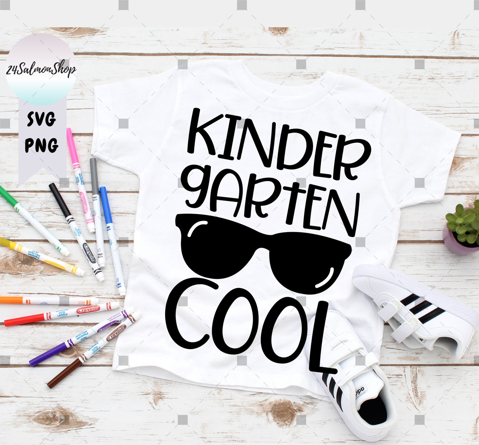 Kindergarten Cool SVG PNG Back to School Digital Instant | Etsy