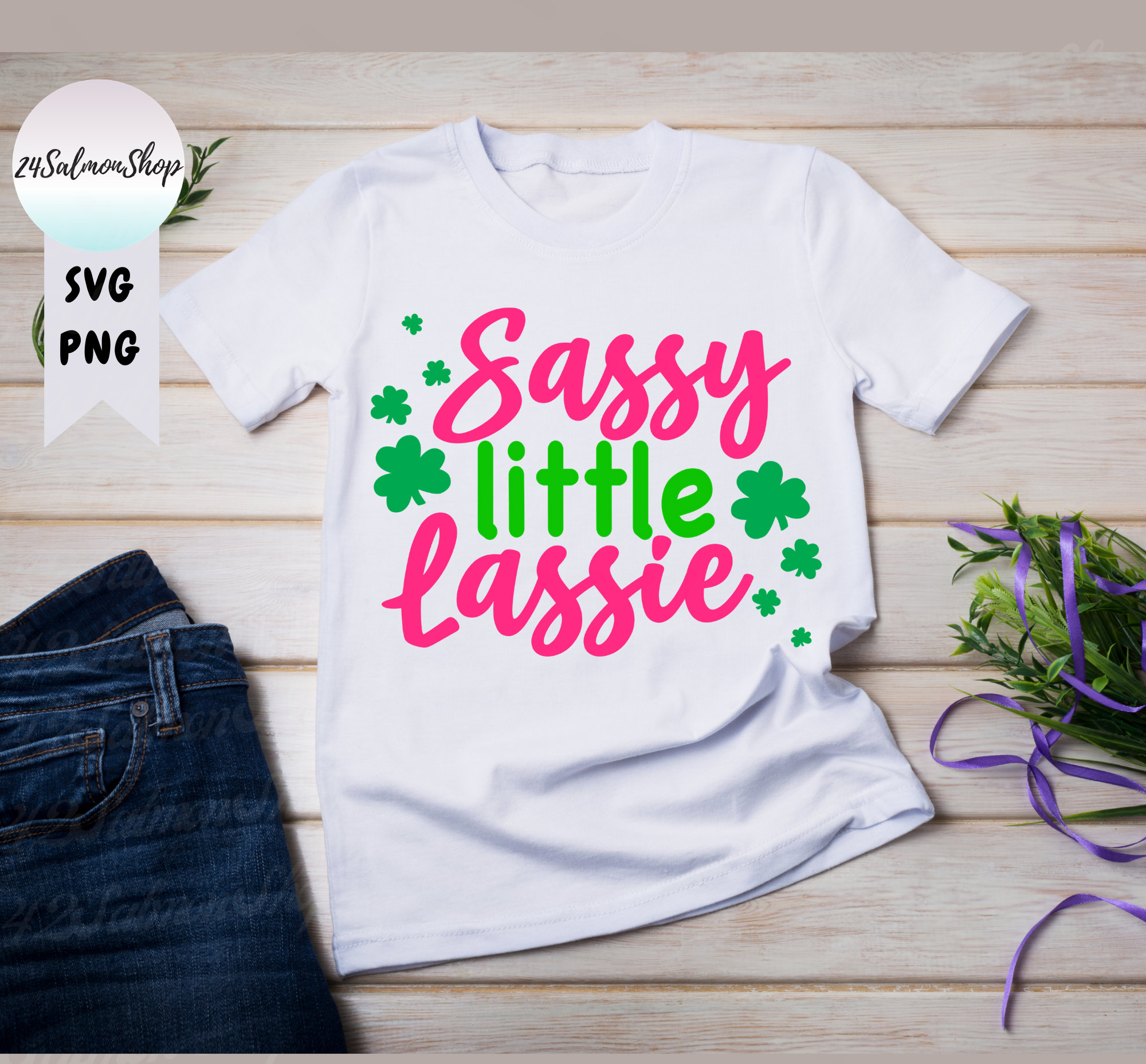 Sassy Little Lassie SVG PNG Little Girl St. Patrick's | Etsy