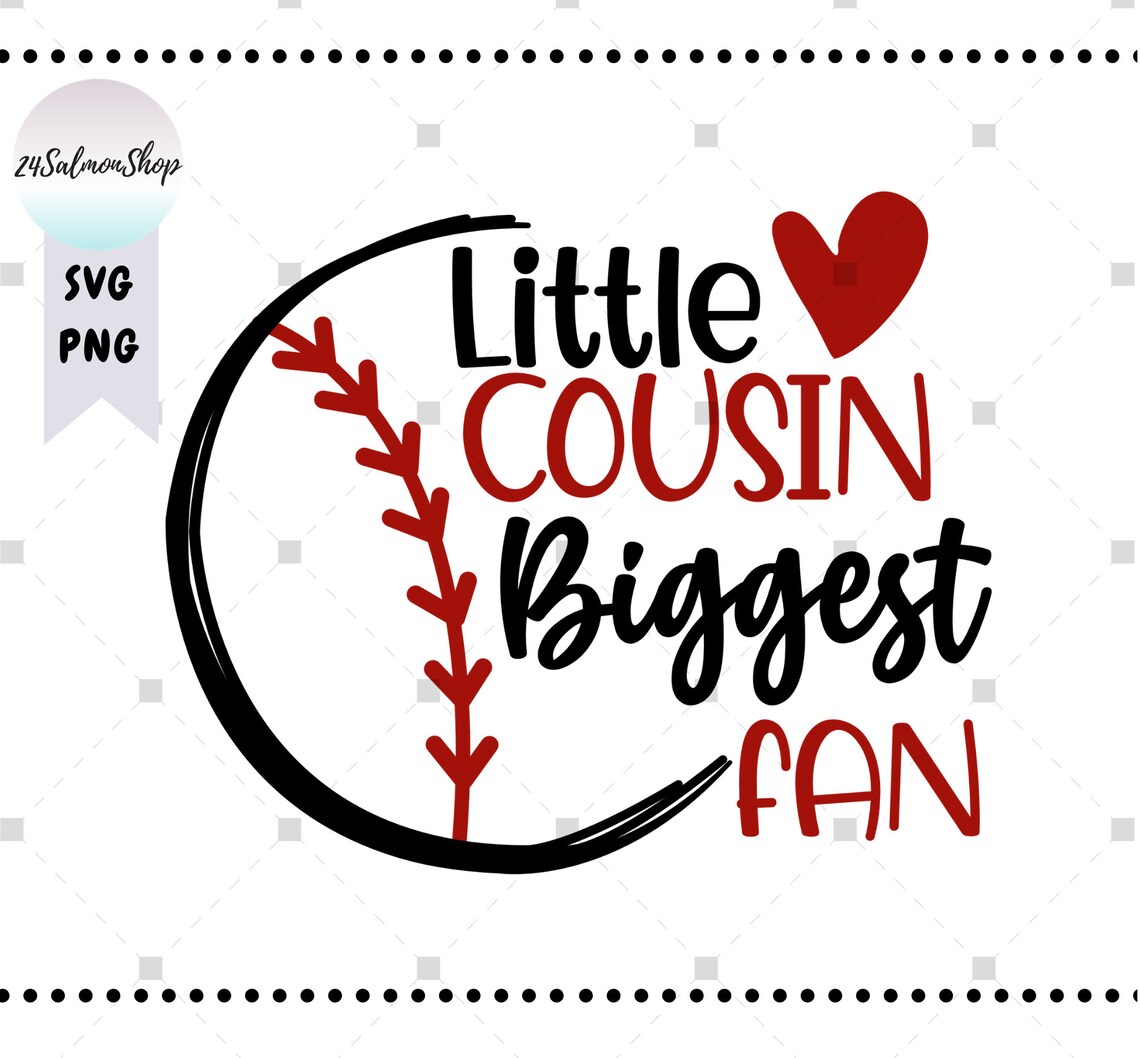 Little Cousin Biggest Fan SVG PNG Baseball Svg Softball Svg | Etsy