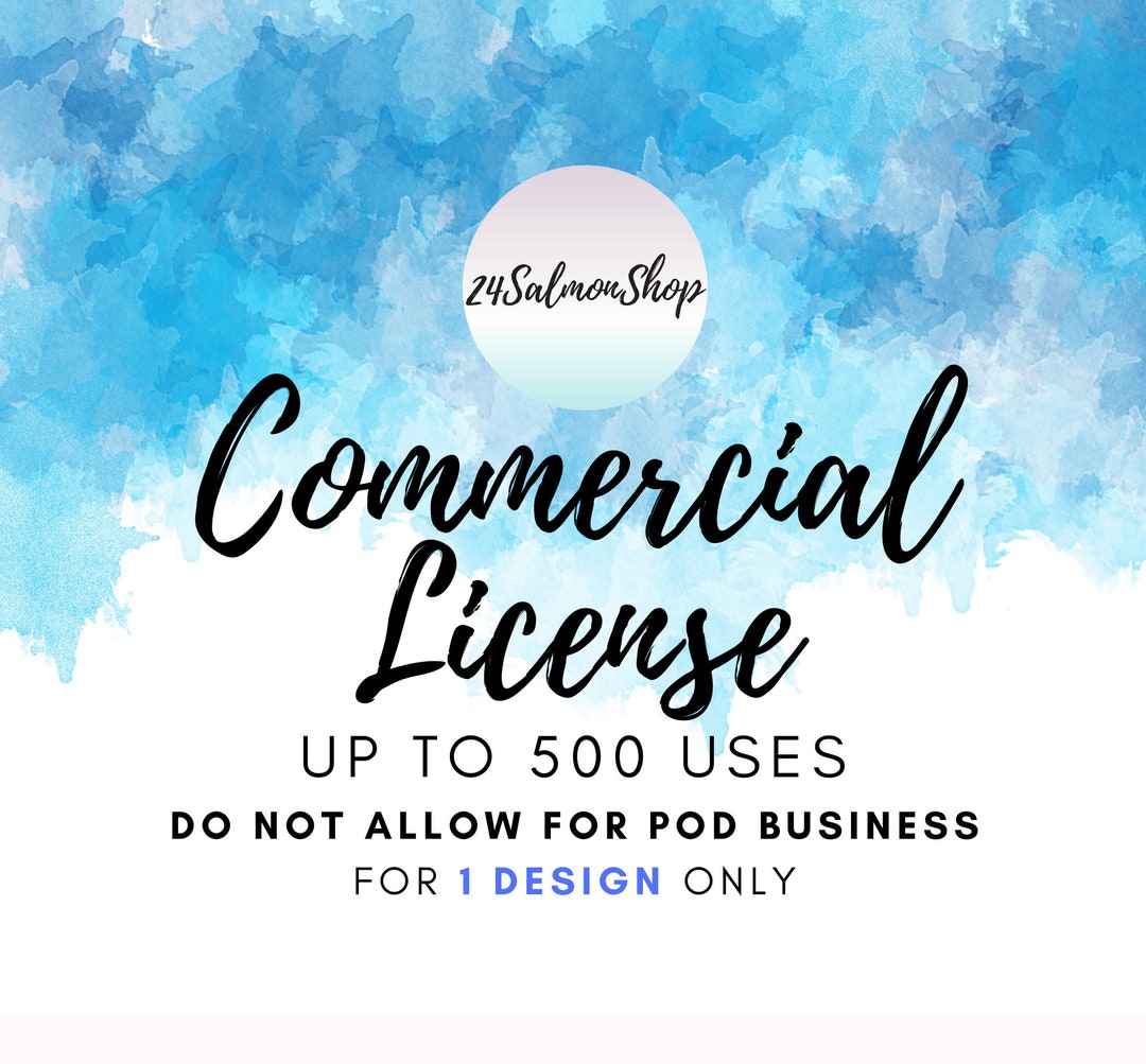 Commercial License, for One (1) Design Only, up to 500 Uses, for Small ...