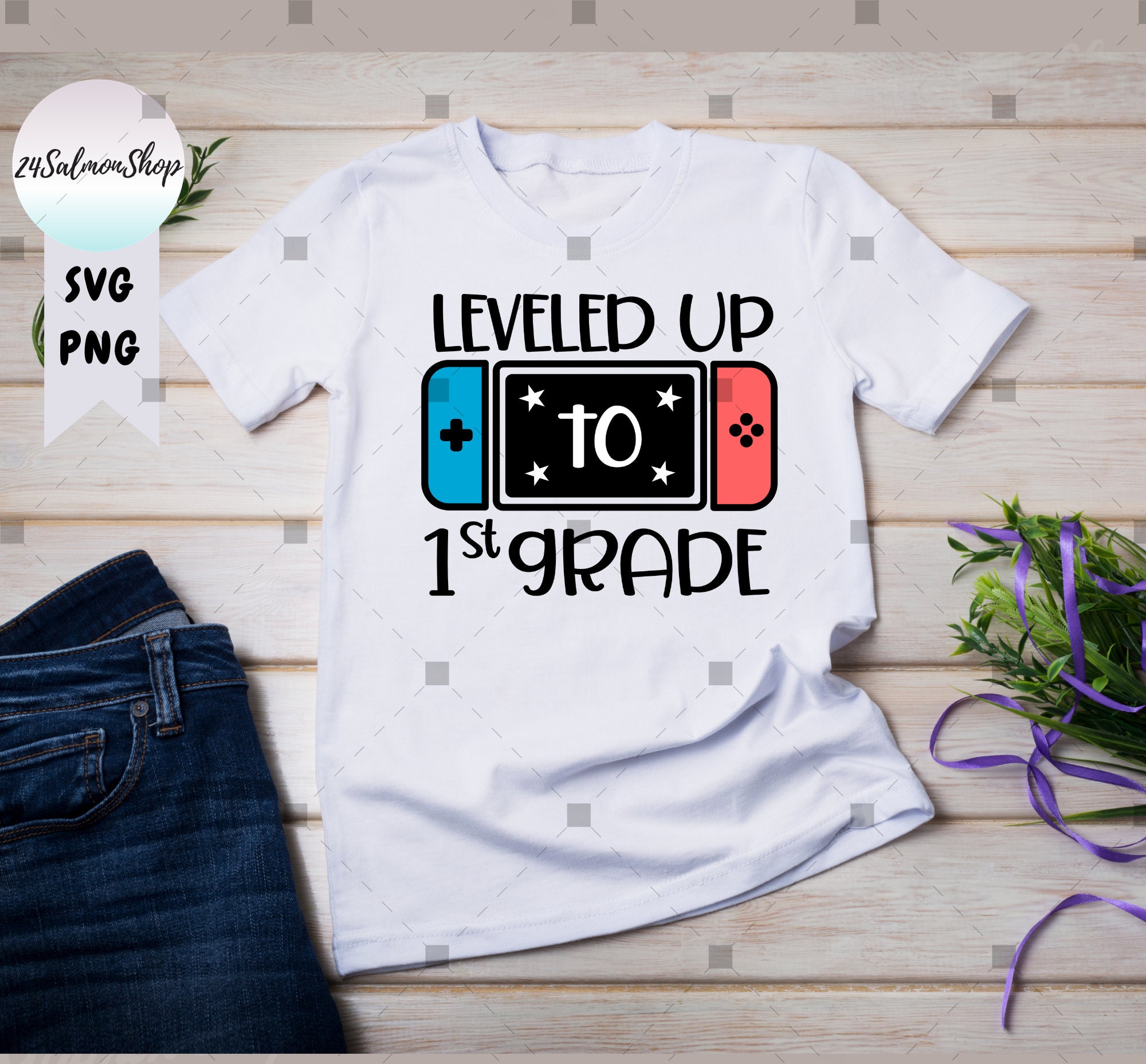 Level Up To First Grade SVG PNG Jpg Pnd 1st Grade svg Back | Etsy