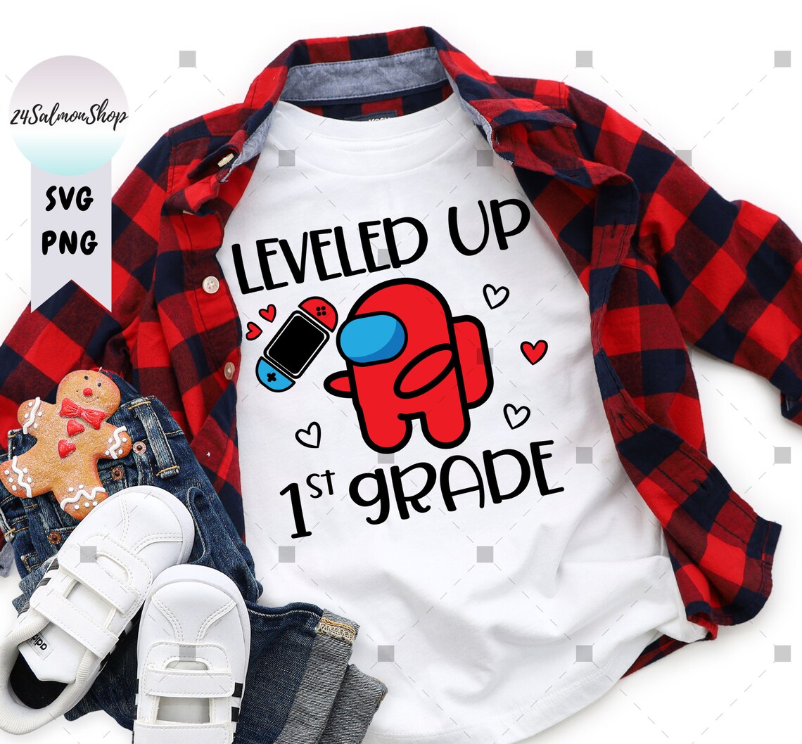 Level up to 1st Grade SVG PNG, Pre-k Complete, Boys Girls School ...