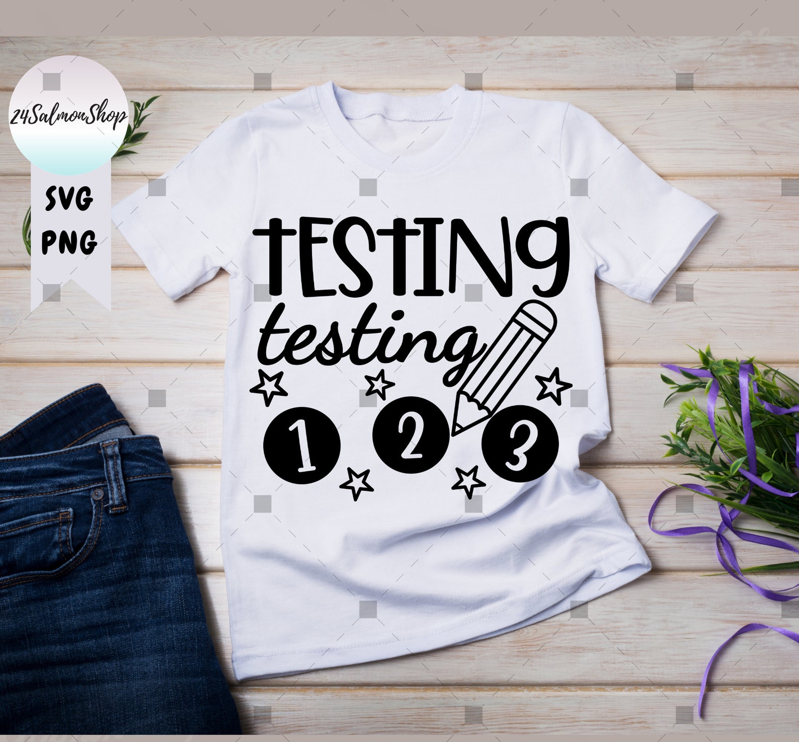 Testing Day SVG PNG Testing Testing 1 2 3 Exam Teacher Svg | Etsy