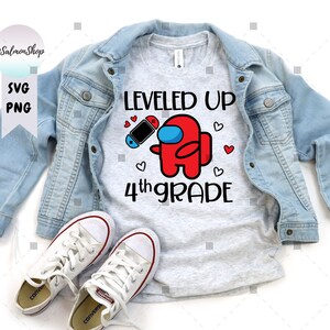 Level up to 4th Grade SVG PNG, 3rd Grade Complete, Boys Girls School ...