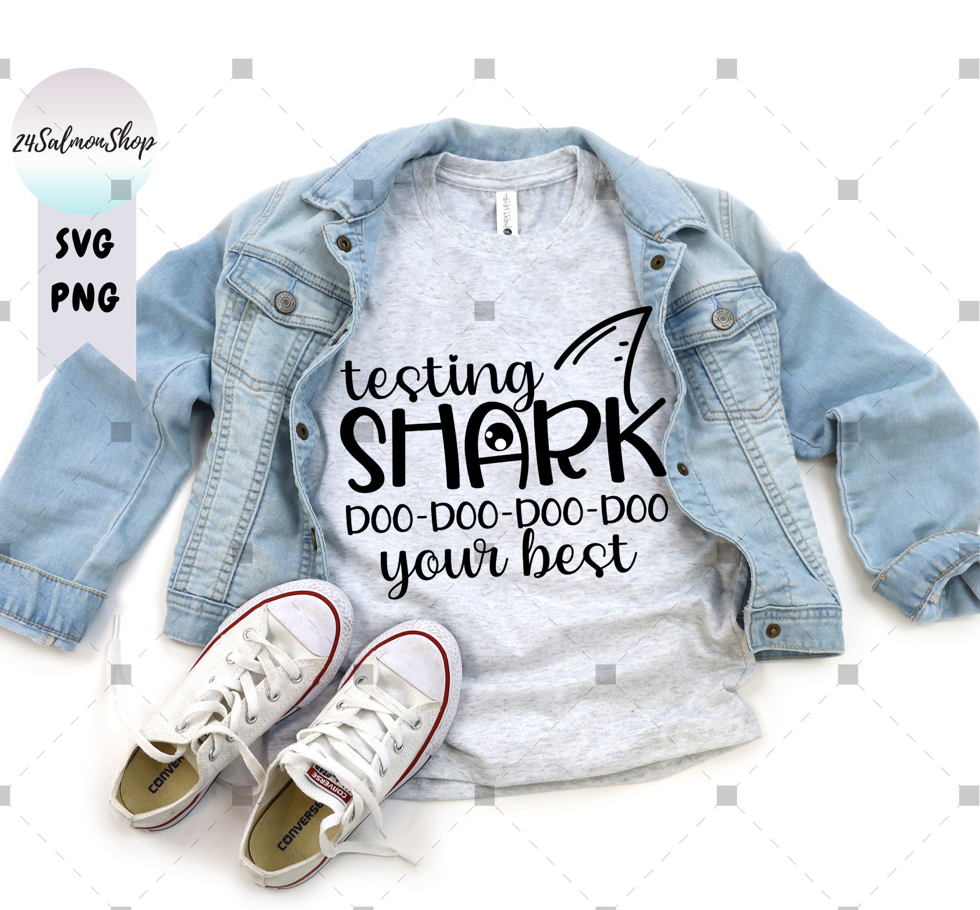 Testing Shark SVG PNG Do Your Best Svg Teacher Saying Svg - Etsy
