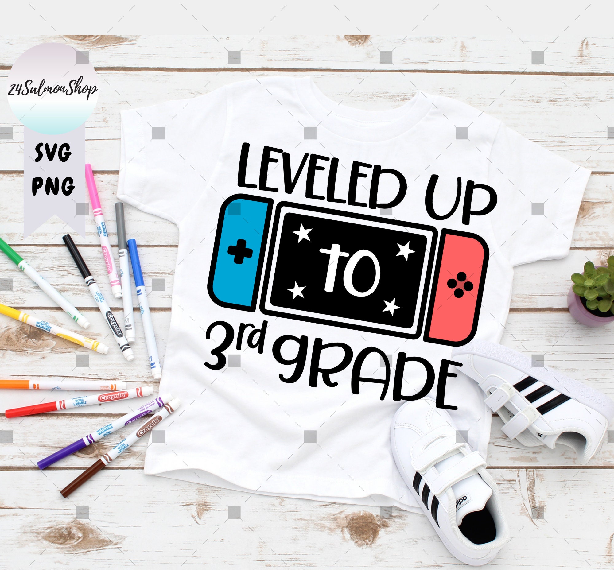Level up to Third Grade SVG PNG, 3rd Grade Svg, Back to School Svg ...