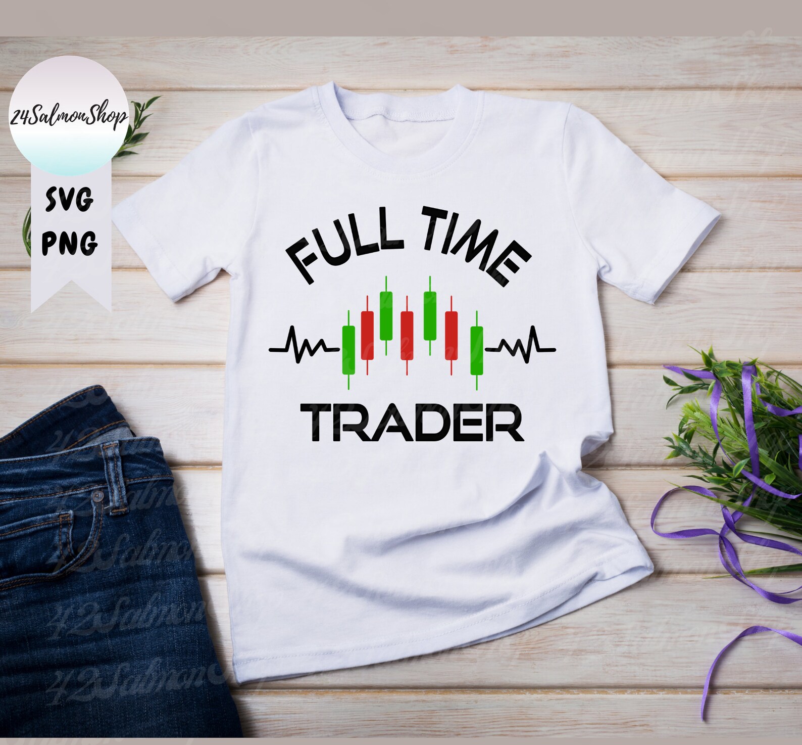 Full Time Trader SVG PNG Trading Heartbeat Svg Png Day - Etsy
