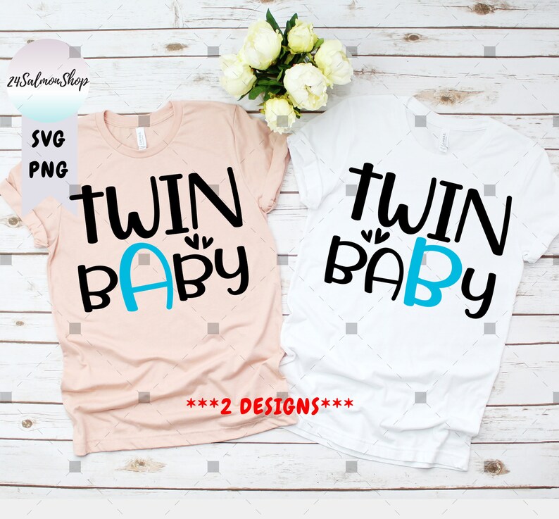 Twin Baby SVG PNG Twin A Svg Twin B Svg Best Friend Svg | Etsy