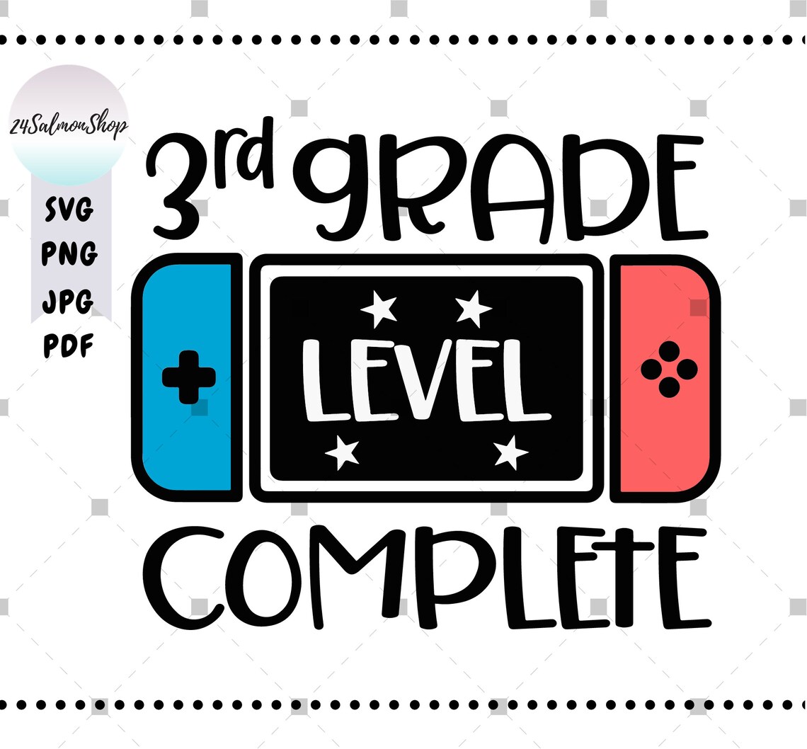 Third Grade Level Complete SVG PNG Jpg Png 3rd Grade - Etsy